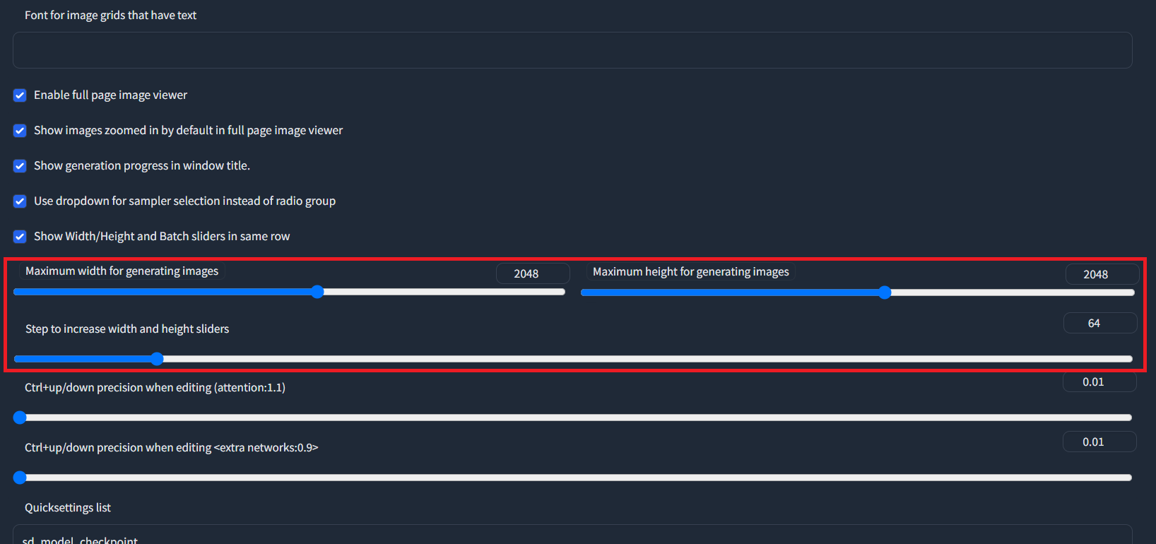 [Feature Request]: Increase maximum generation dimensions and step using a new setting · Issue ...