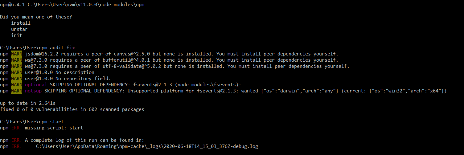 Problem With Npm Install And Npm Start Need Help Pls · Issue 225 · Insidesherpajpmc Tech Task