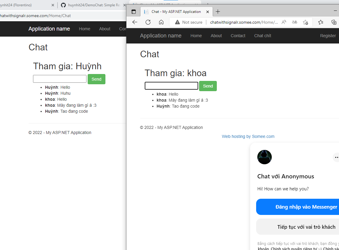 GitHub - blackholecore/DemoChat: Simple RealTime Chat ASP.NET MVC5 with SignalR