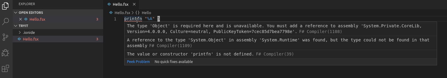 FSharp script fsx file basic errors in VSCode Ionide · Issue #1306 · ionide/ionide-vscode-fsharp ...