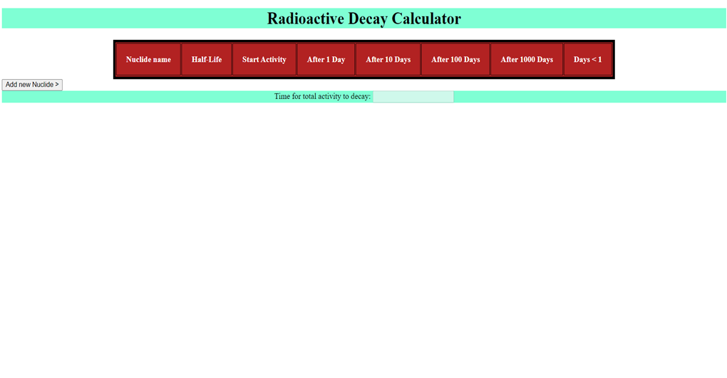 GitHub - WDpad753/Radioactive-Decay-Calculator: Aim of the project is ...