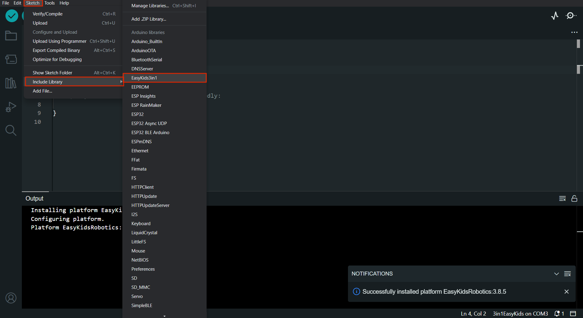 GitHub - EasyKidsRobotics/EasyKids3in1Robot: Library for Arduino IDE