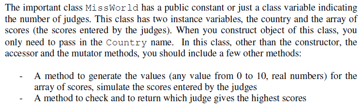 Github Chialin Itmissworldjava This Is A School Assignment That Focuses On Object Arraylist