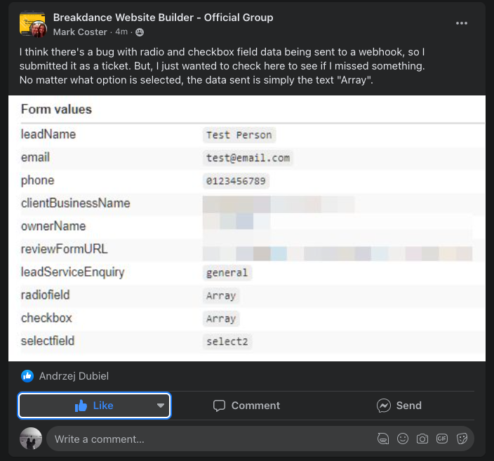 Form Webhook - Incorrect return value · Issue #450 · soflyy/breakdance-bugs · GitHub