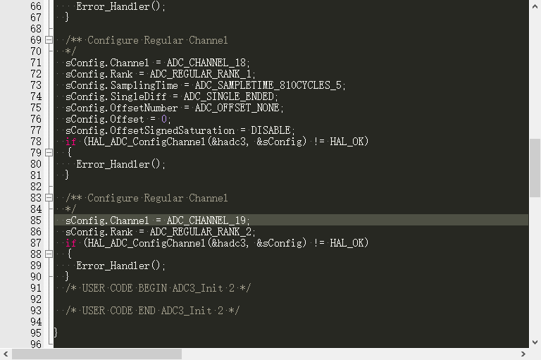 Whether ADC Vref channel and temperature acquisition channel are consistent with channel 18 and ...