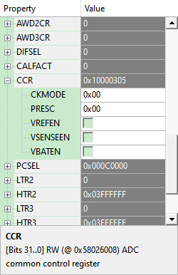 Whether ADC Vref channel and temperature acquisition channel are consistent with channel 18 and ...