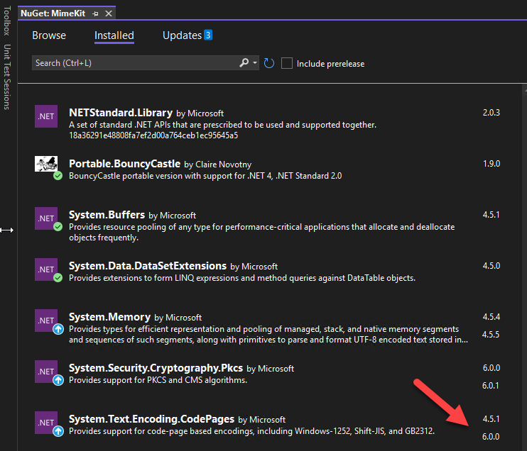 Could not load file or assembly 'System.Text.Encoding.CodePages, Version=4.1.1.0, Culture ...