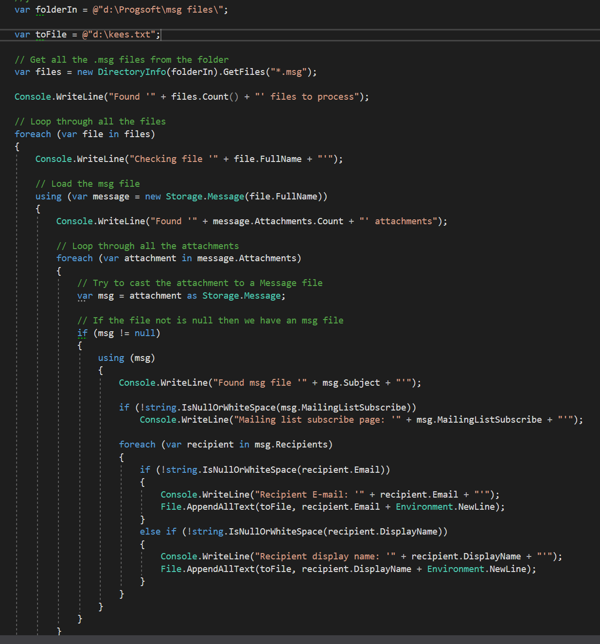 RCW Issue, when calling ExtractMsgEmailBody multiple times · Issue #61 · Sicos1977/MSGReader ...