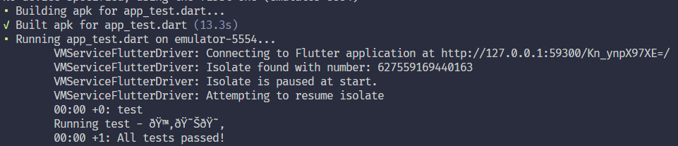 Terminal output for `patrol drive` incorrectly displays unicode characters · Issue #662 ...