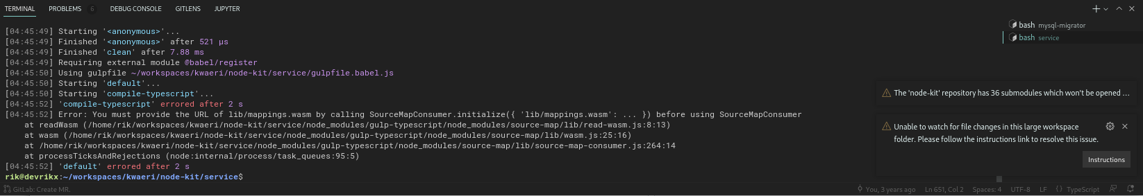 Unable to resolve your shell environment: Unexpected exit code from spawned shell (code 9 ...
