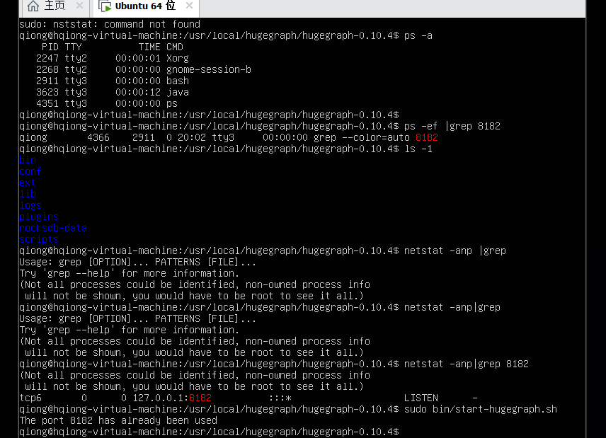 hugegraphserver启动成功但jps显示无进程 · Issue #1142 · apache/incubator-hugegraph · GitHub