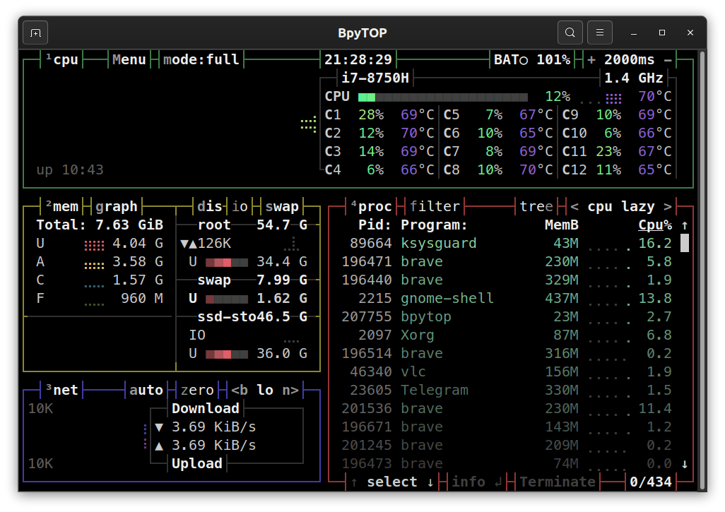 [BUG] 101% in battery · Issue #253 · aristocratos/bpytop · GitHub