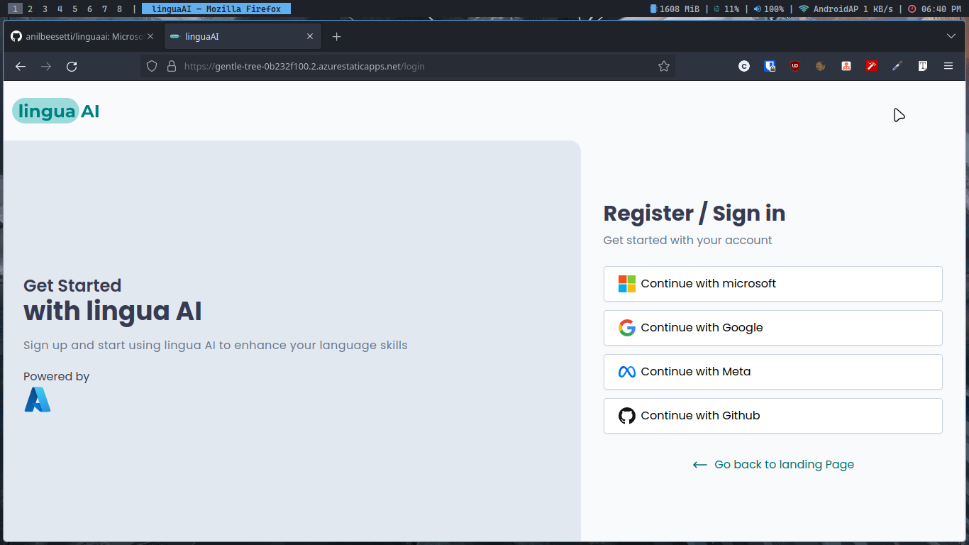 GitHub - anilbeesetti/linguaai: Microsoft Future Ready Talent Project