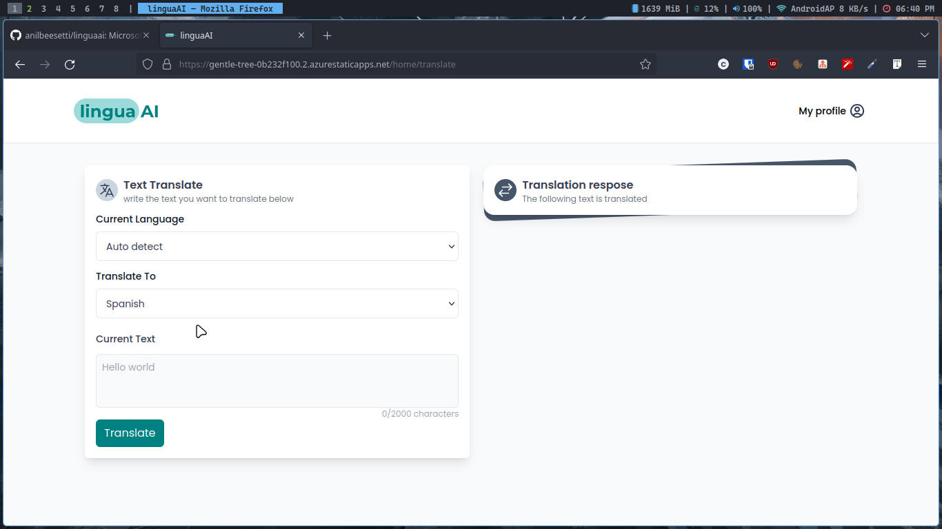 GitHub - anilbeesetti/linguaai: Microsoft Future Ready Talent Project