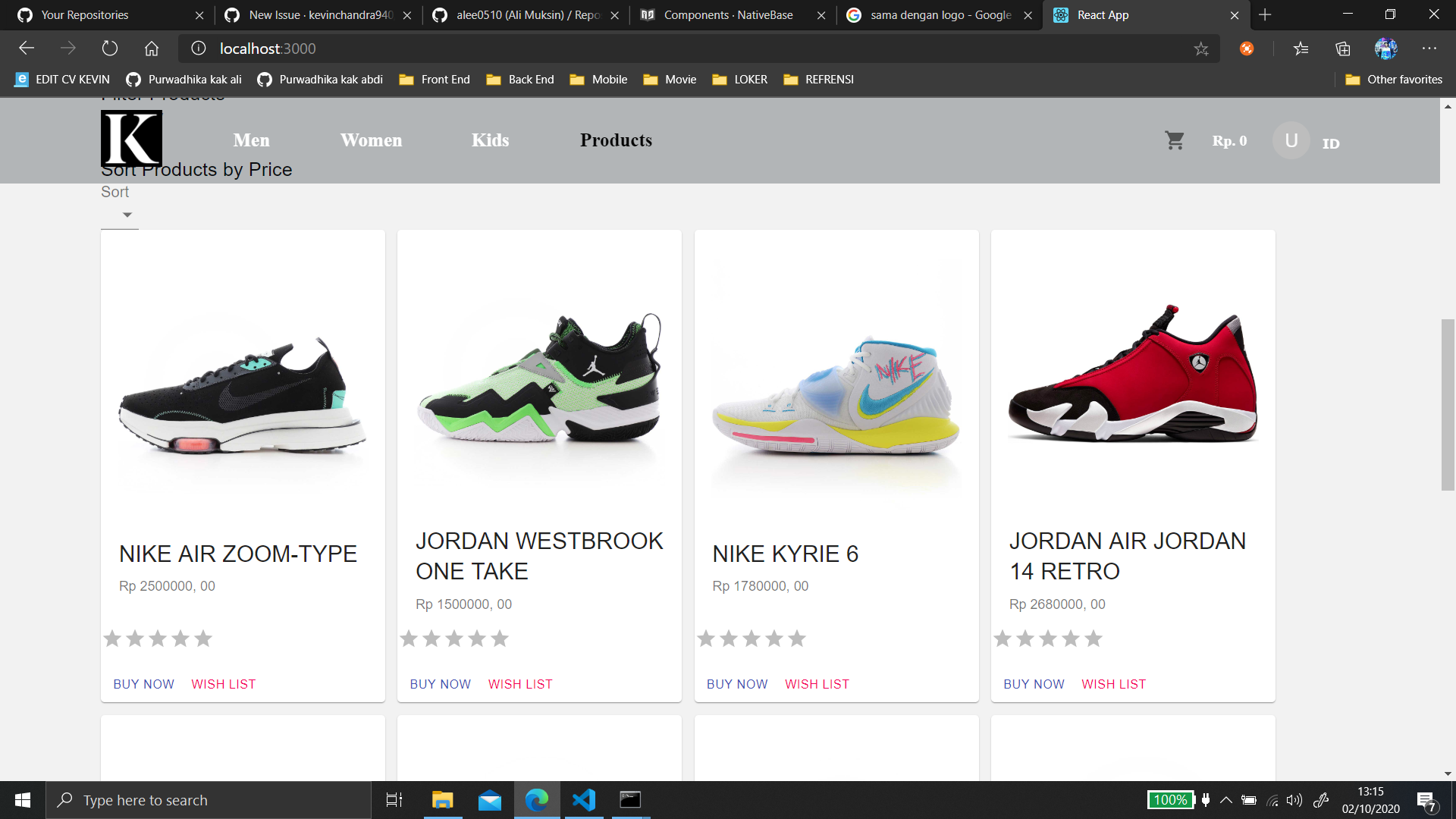 GitHub - kevinchandra940/Shoeshop-Website