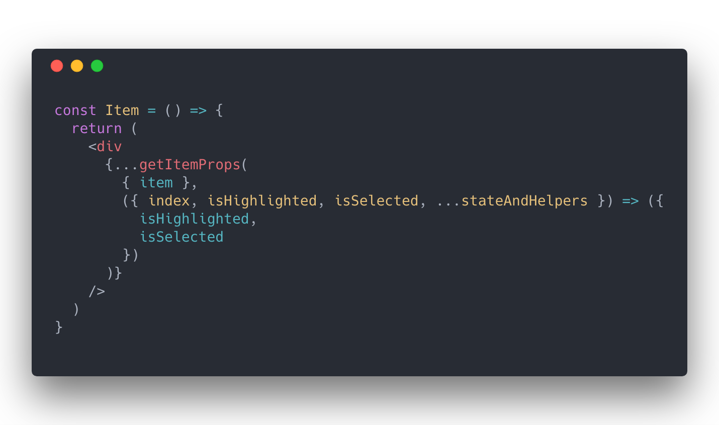 Idea: Overload getItemProps for Advanced Props · Issue #561 · downshift-js/downshift · GitHub