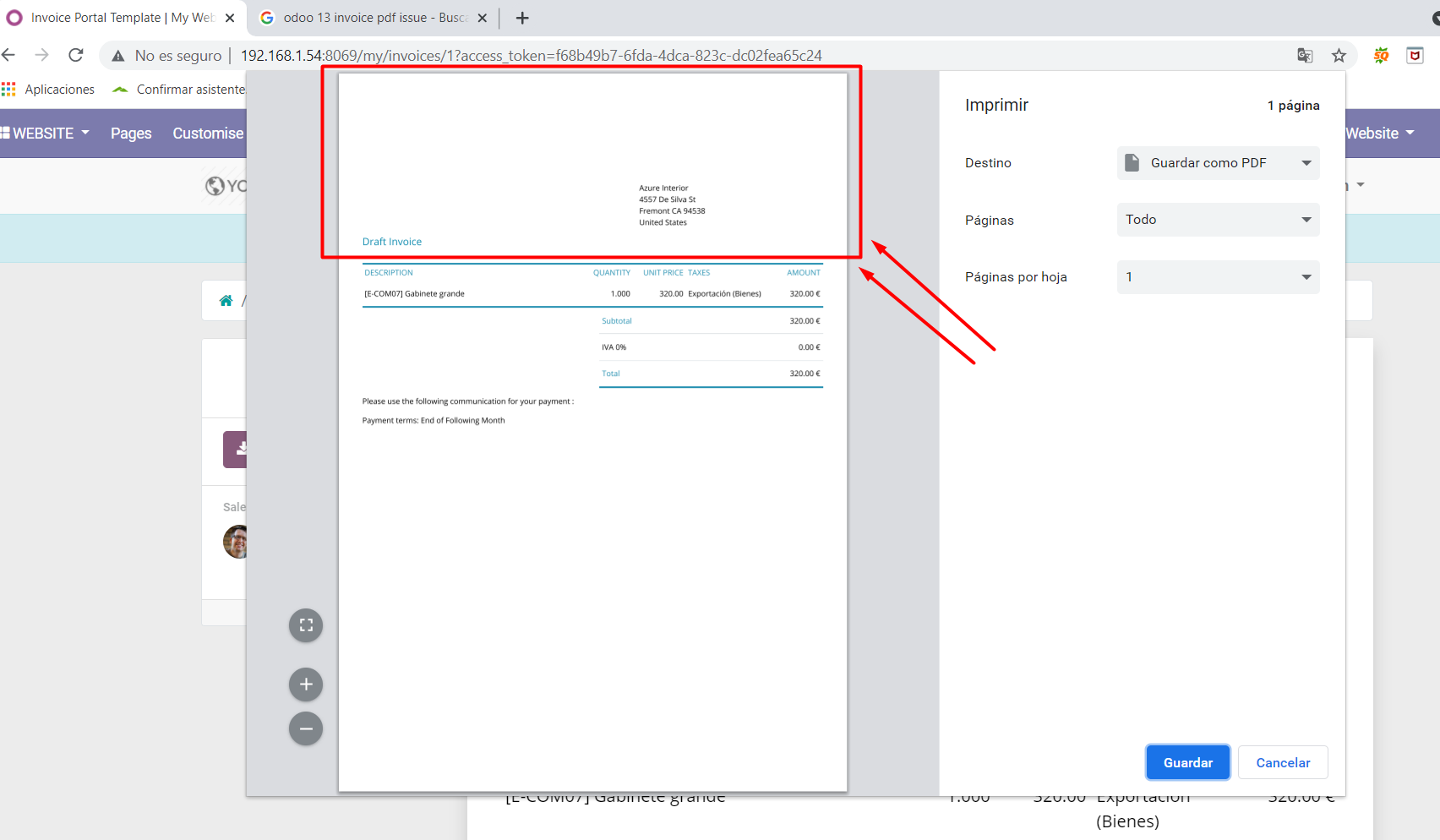 Missing header Invoice PDF reports on Odoo v13.0 · Issue #72534 · odoo/odoo · GitHub