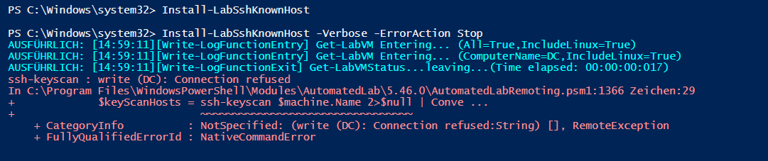 Question What Erroractionpreference Should Be Used · Issue 1425 · Automatedlabautomatedlab