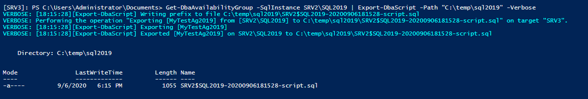 [Bug] Get-DbaAvailabilityGroup into Export-DbaScript throws unknown property Name · Issue #5913 ...