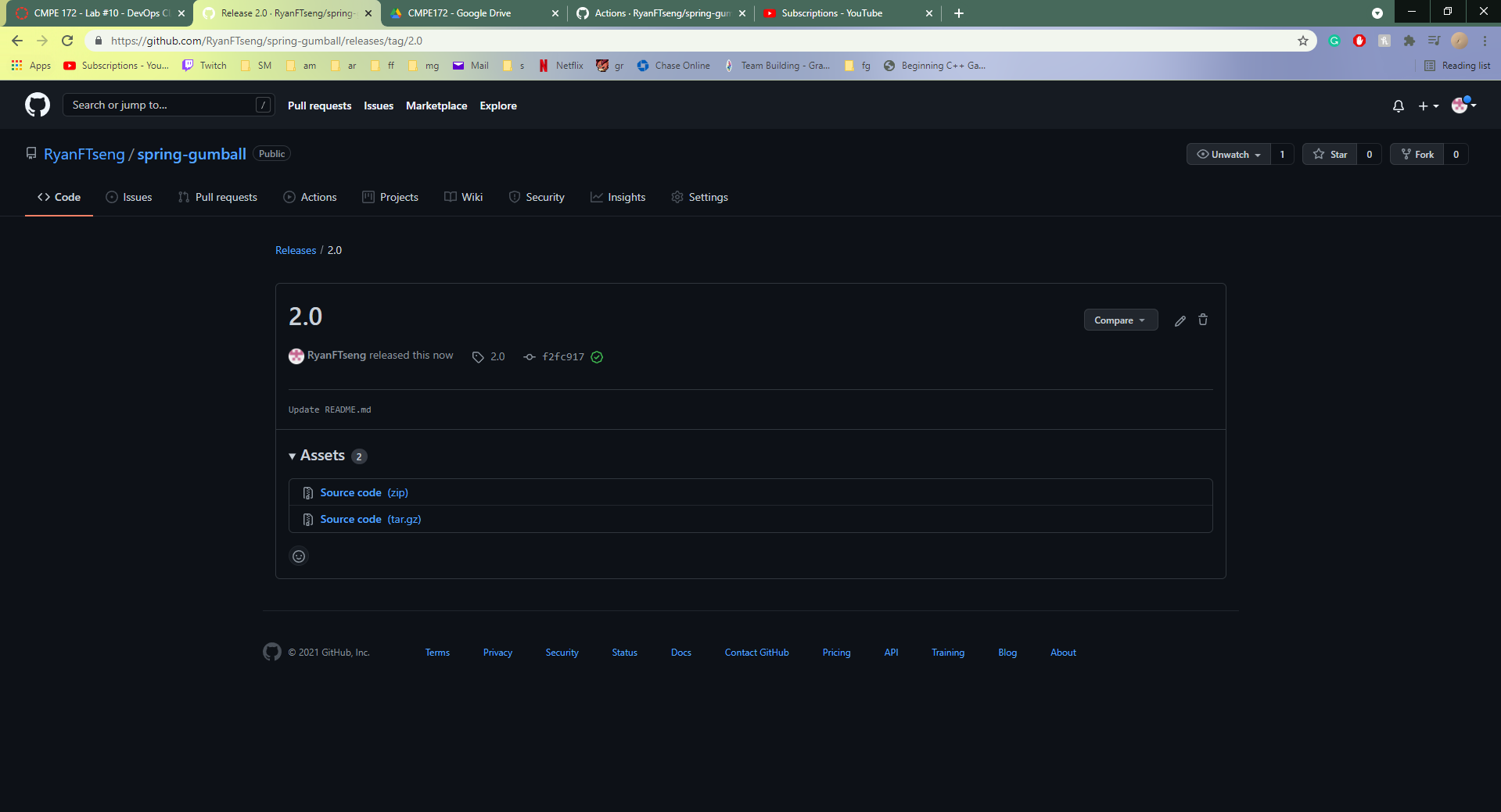 GitHub - RyanFTseng/spring-gumball