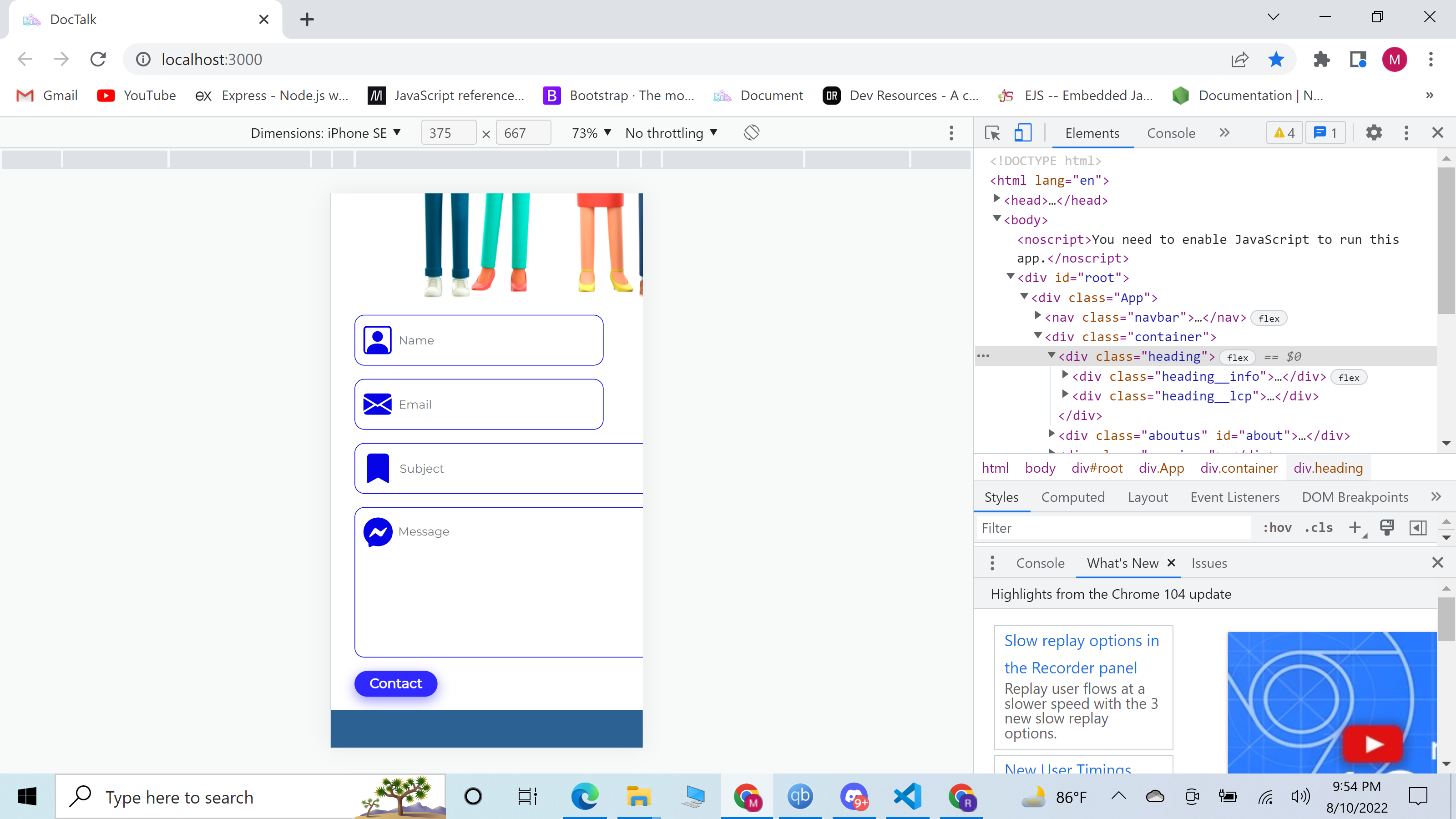 Responsiveness of Homepage · Issue #6 · ItsRoy69/DocTalk · GitHub