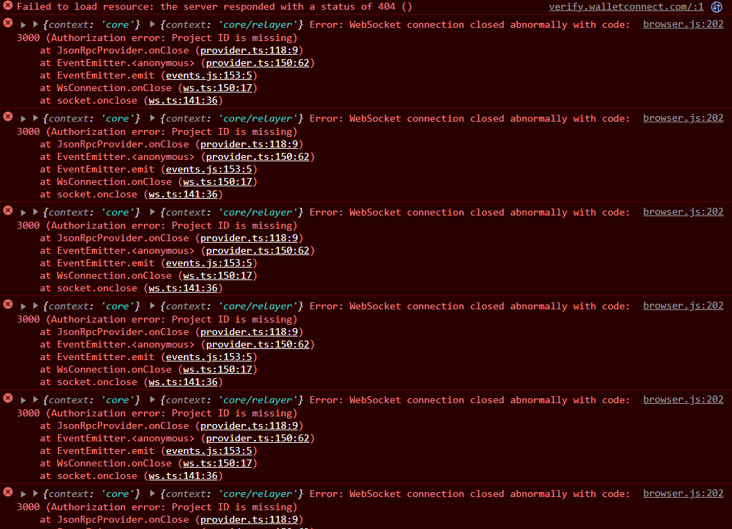 Reduce errors to a single one when project id is undefined, invalid or blocked · Issue #3516 ...