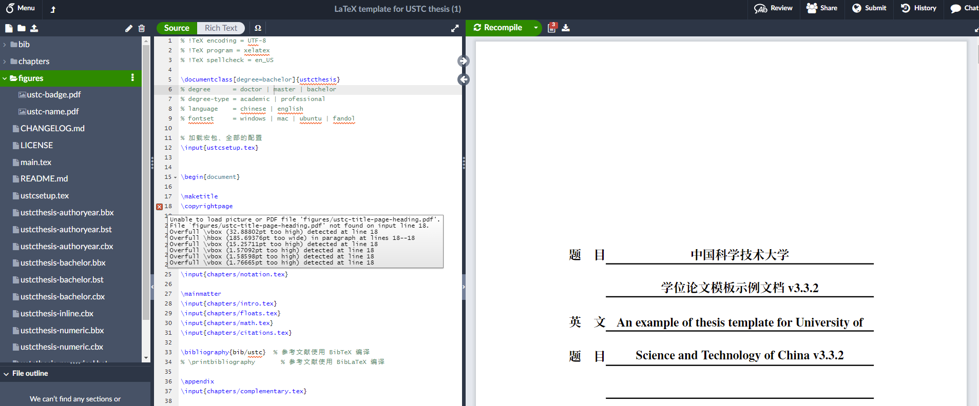 Overleaf 本科毕设模板 缺失 figure/ustc-title-page-heading.pdf · Issue #340 · ustctug/ustcthesis · GitHub