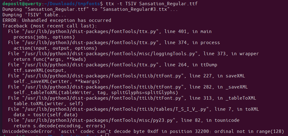 ttx cant dump font (In my case TSIV table) · Issue #2282 · fonttools/fonttools · GitHub
