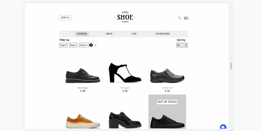 GitHub - Katia-Toboleva/golden-shoe-shop: E-commerce website for a shoe ...