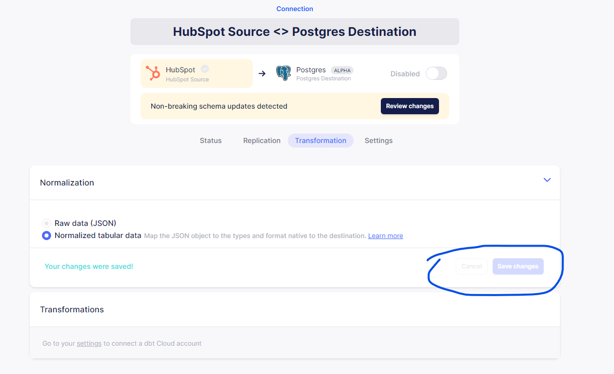 Normalization & Transformation do not have a loading state · Issue #17692 · airbytehq/airbyte ...