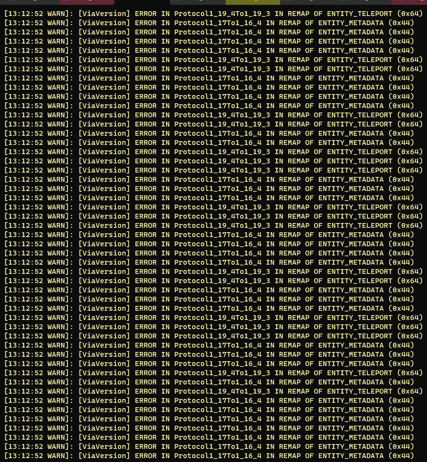 Console Spam · Issue 3522 · Viaversionviaversion · Github 