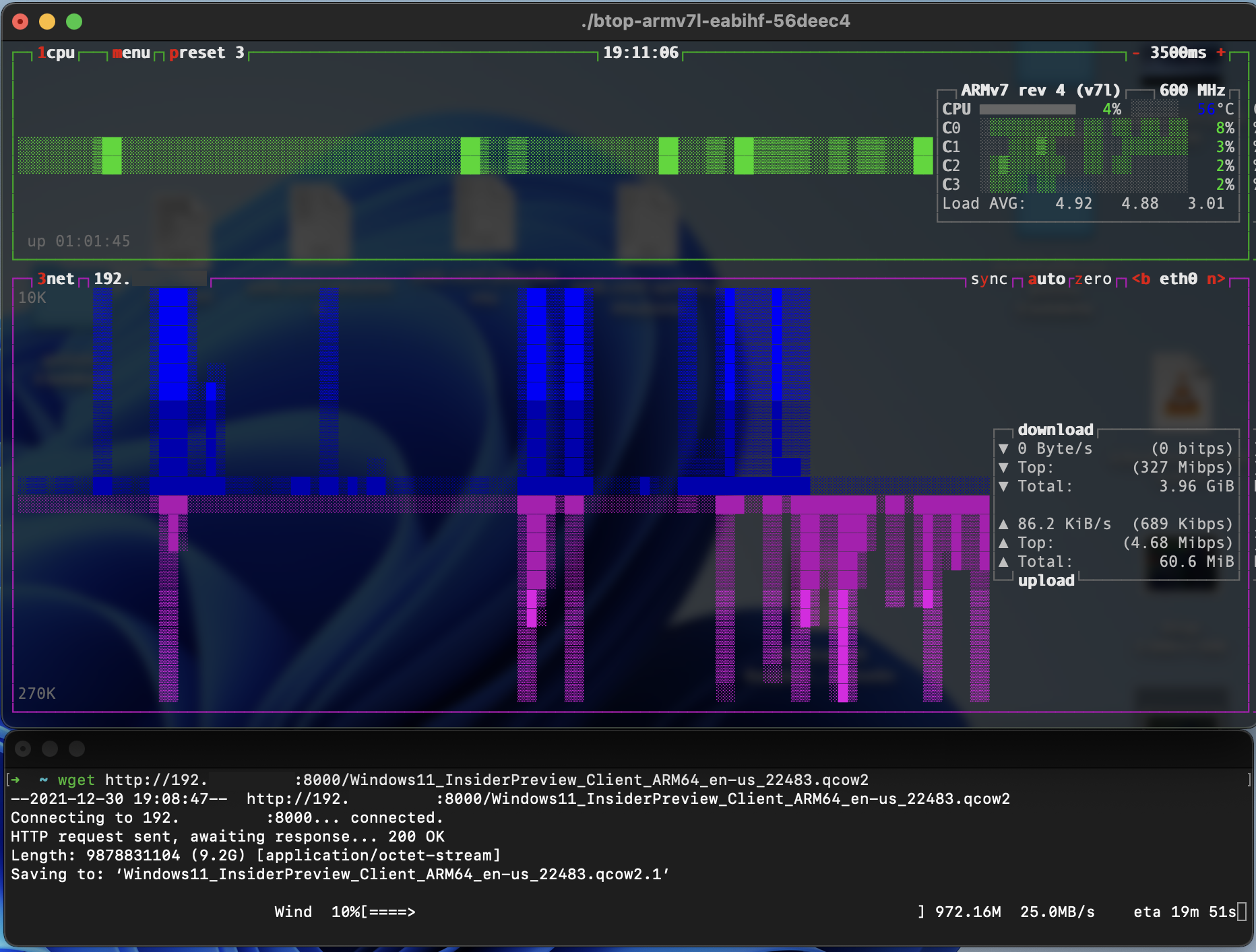 Download speed monitoring drops to zero when total reaches ~4 GiB ...