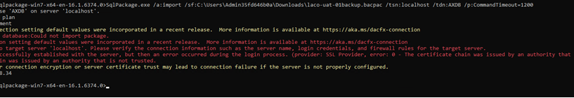 Feedback Revision Related To Sqlpackageexe Command Line · Issue 4372