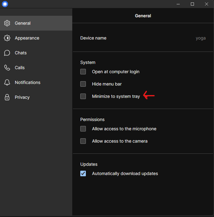 Signal Desktop Application does not close on exit button (even though minimize to system tray is ...