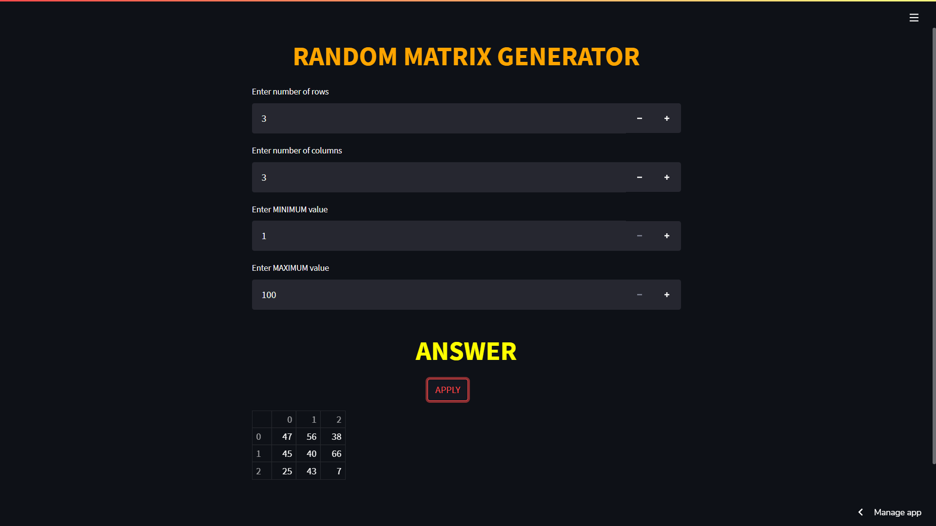 GitHub - Kireeti2001/random-matrix-generator
