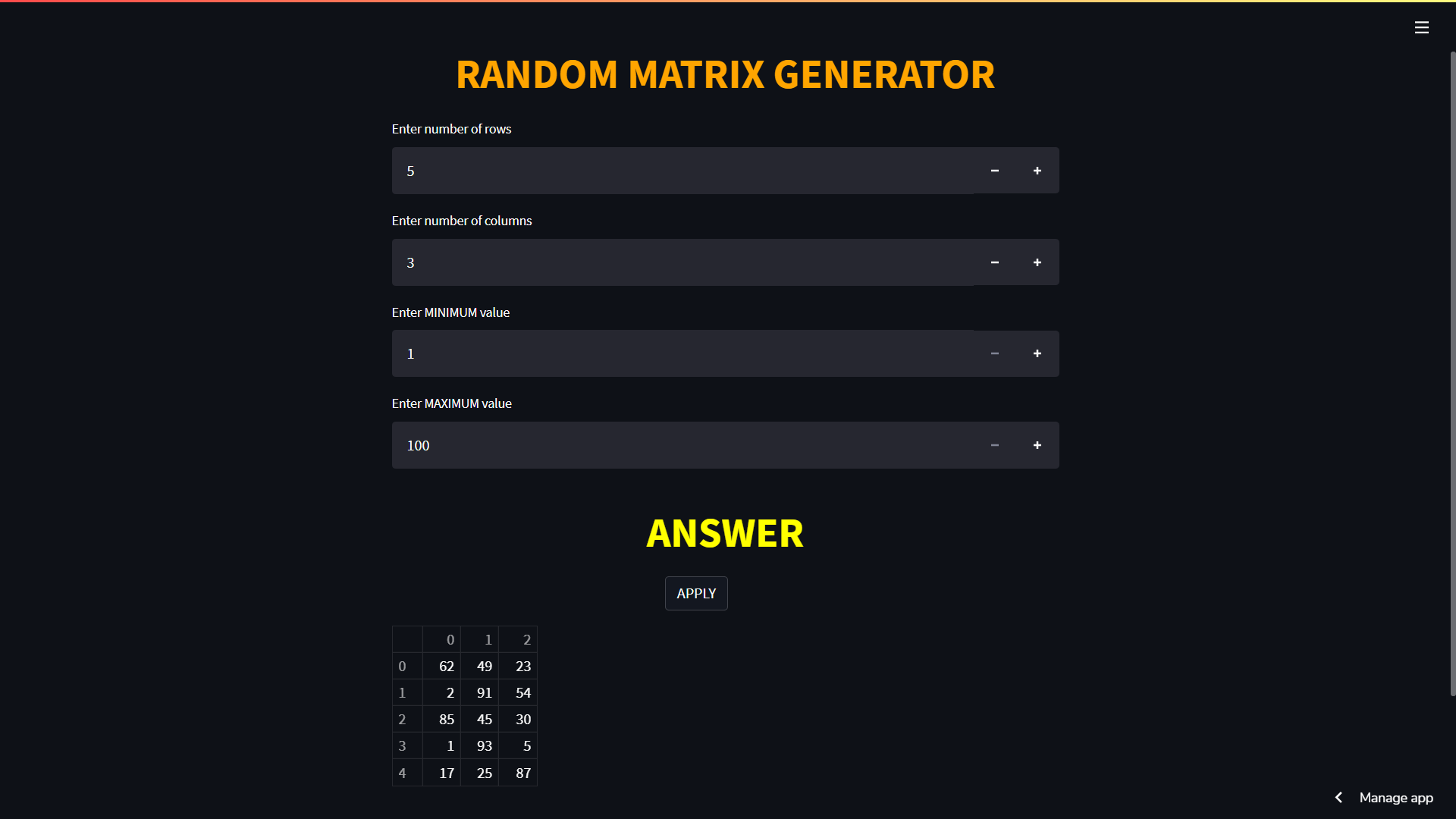 GitHub - Kireeti2001/random-matrix-generator