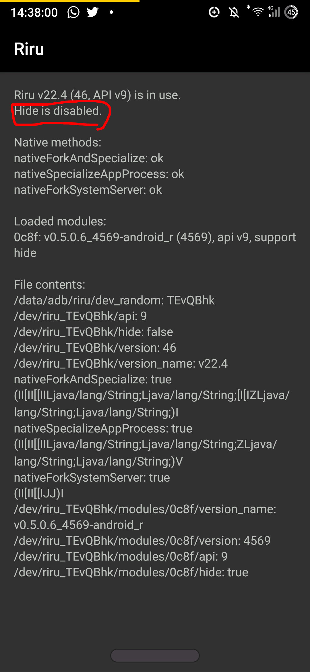 HIDE MECHANISM NOT WORKING ! · Issue #145 · RikkaApps/Riru · GitHub