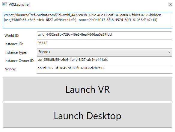 GitHub - koyashiro/VRCLauncher: URL起動リンクのパーサー兼ランチャー🚀