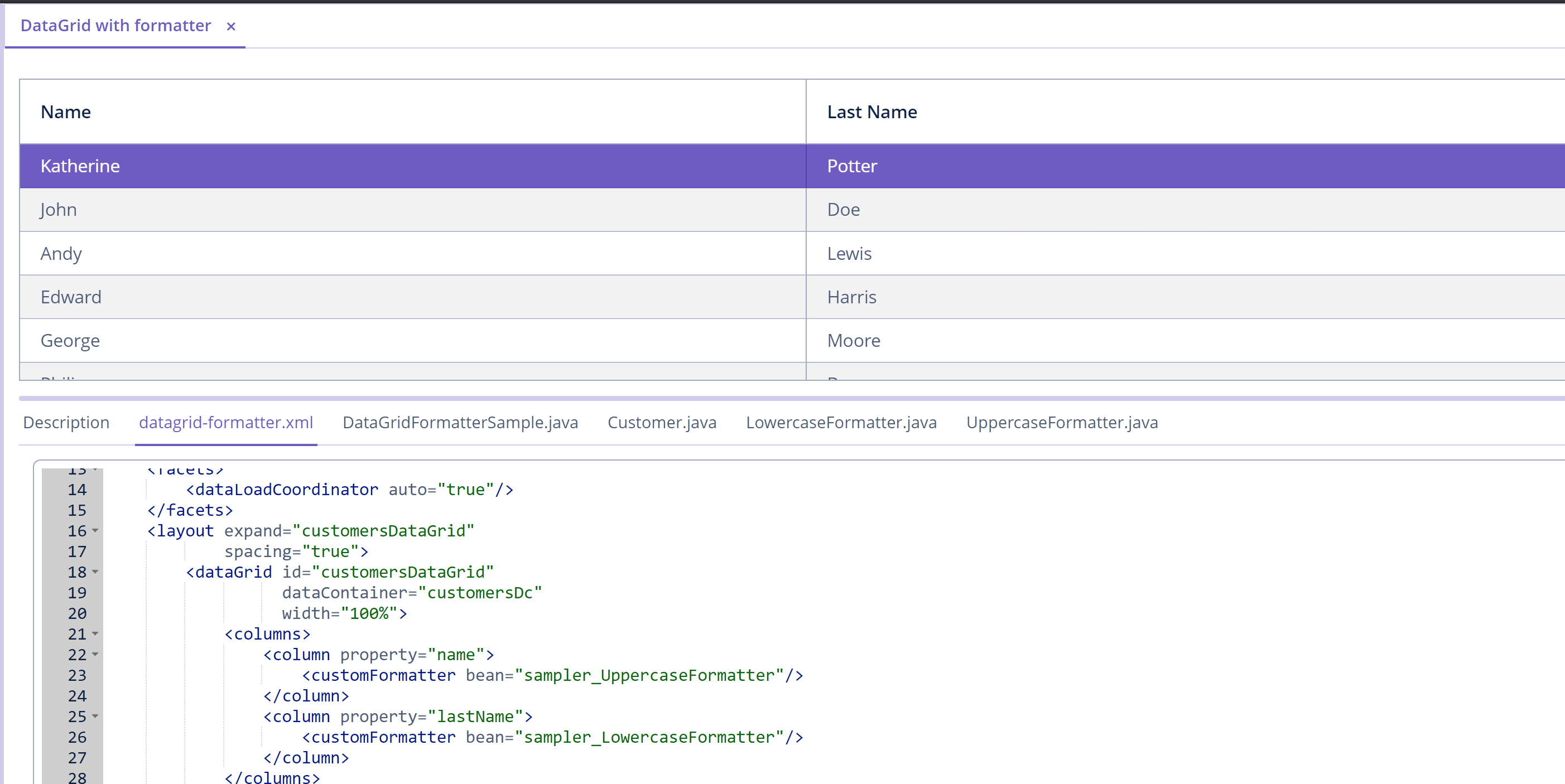 No formatter applied for DataGridFormatterSample · Issue #17 · jmix ...