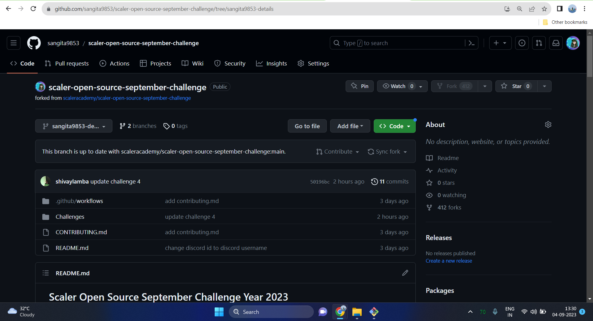 challenge #27 : Sangita Mahala · Issue #84 · scaleracademy/scaler-open-source-september ...