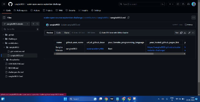 challenge #27 : Sangita Mahala · Issue #84 · scaleracademy/scaler-open-source-september ...