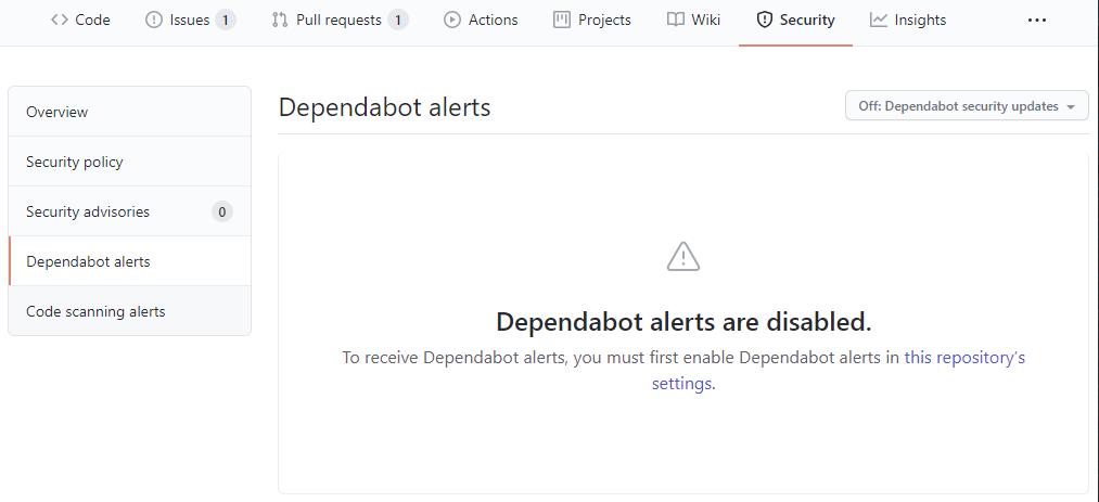Poor instructions to enable Dependabot alerts · Issue #20 · githubtraining/security-strategy ...