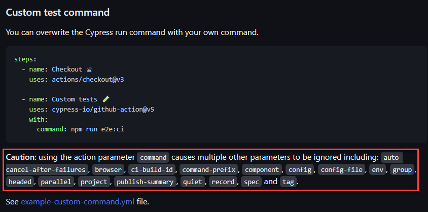Cypress Action doesn't pick proper configuration from `with:` and `cypress.config.ts` · Issue ...