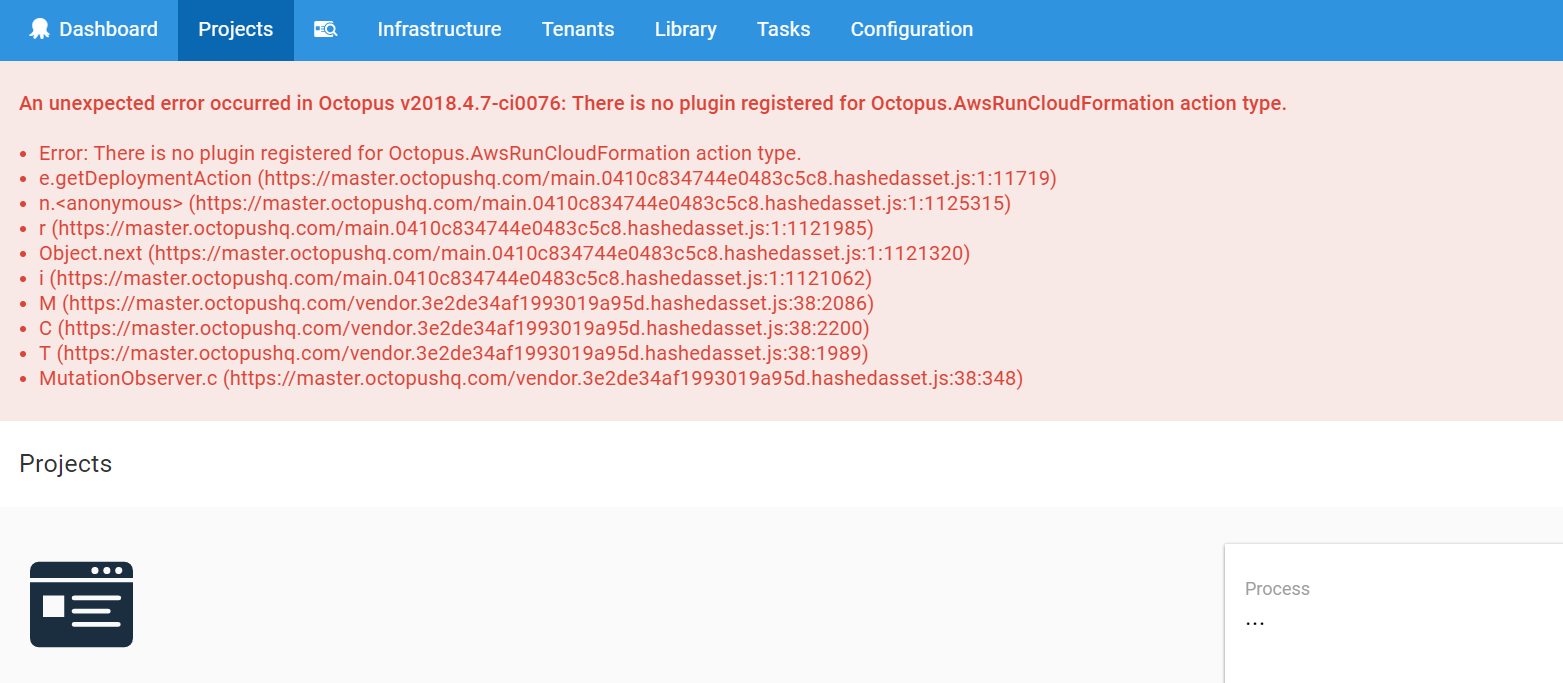 Aws cloudformation step not registered · Issue #4525 · OctopusDeploy/Issues · GitHub