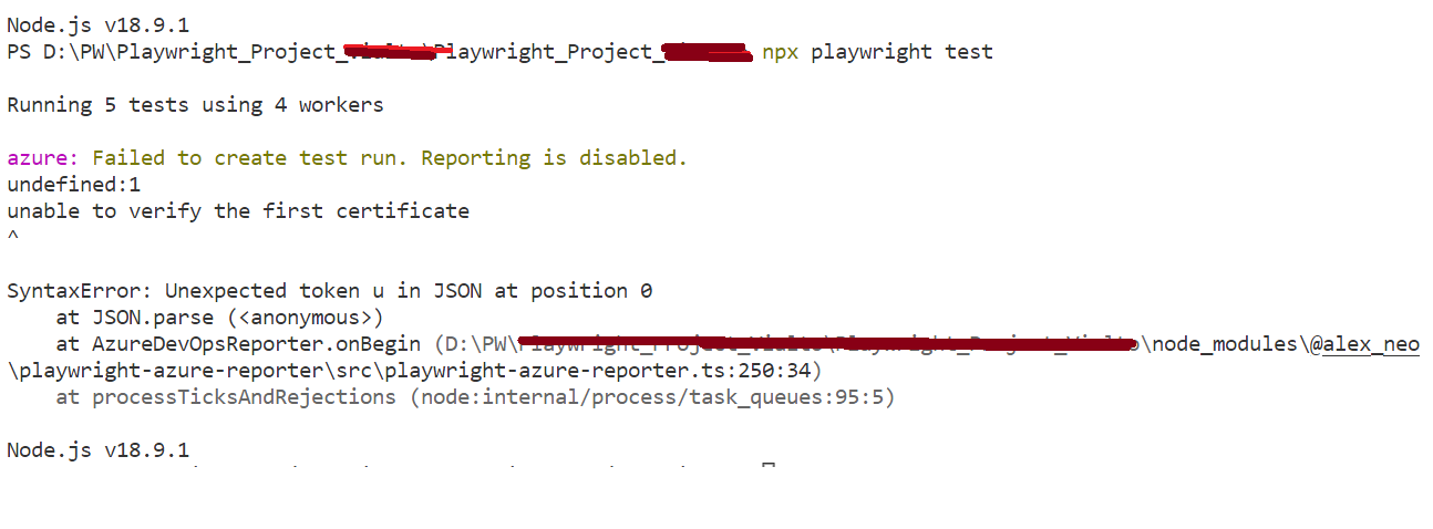 Unable to configure @alex_neo/playwright-azure-reporter · Issue #15 ...