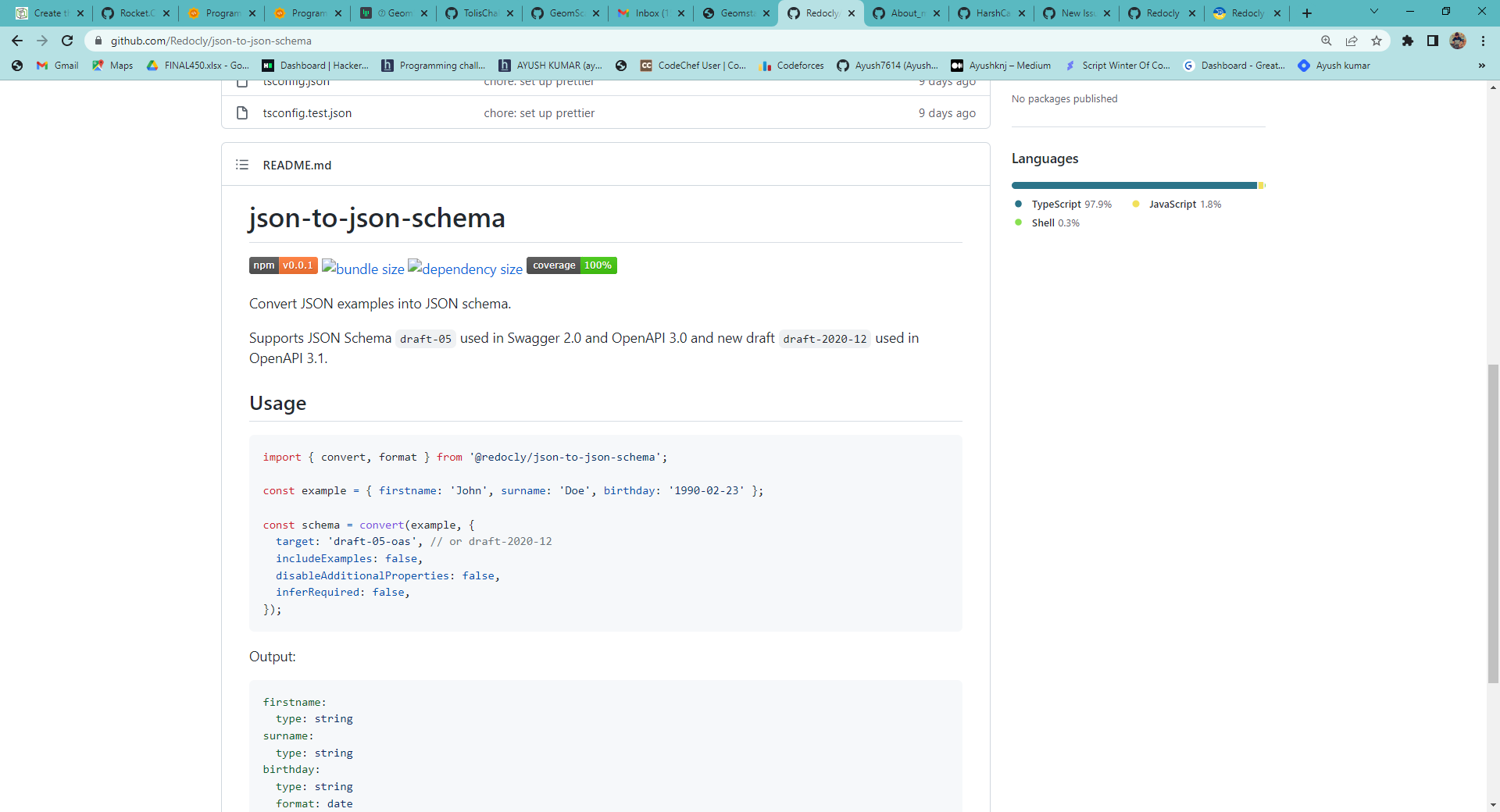 There is broken badges and links in the README · Issue #4 · Redocly/json-to-json-schema · GitHub