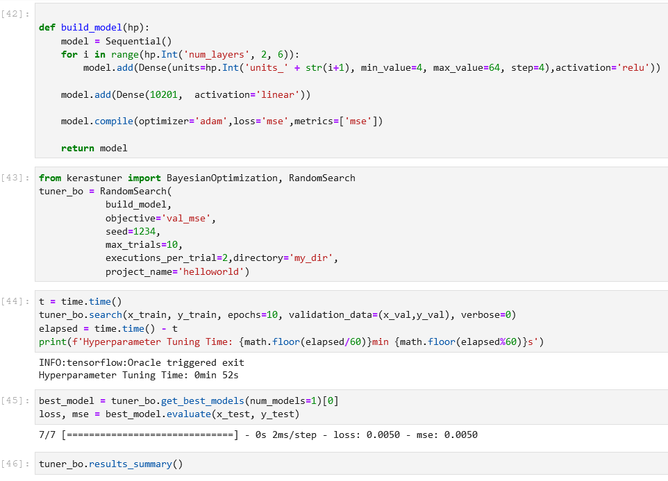 Keras Tuner Optimization Search Space intended does not agree with the Results Summary · Issue ...