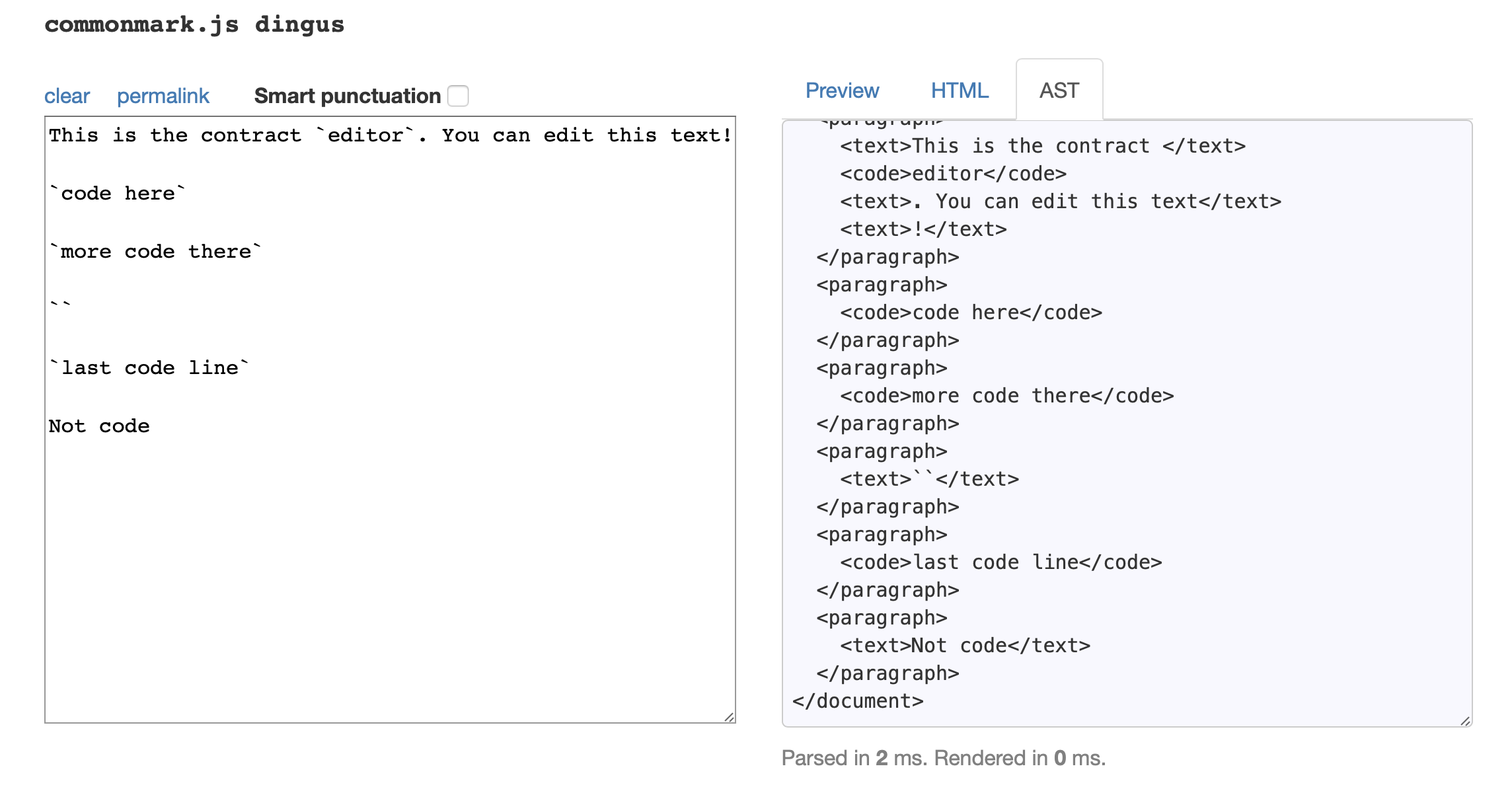 Handle Empty Backtick Codeblocks · Issue #189 · accordproject/markdown-editor · GitHub