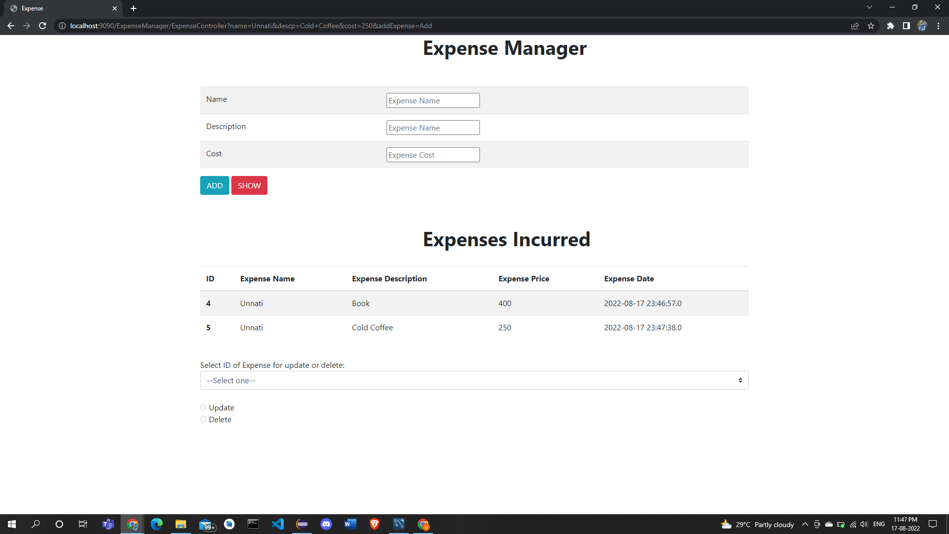 GitHub - Unnati17/ExpenseManager