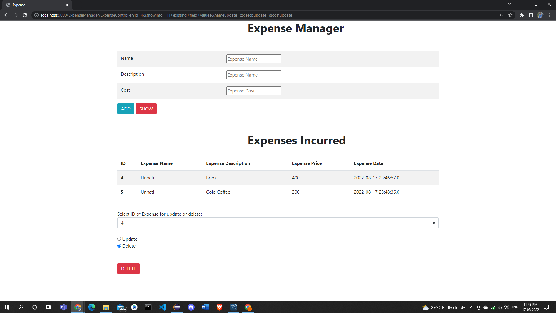 GitHub - Unnati17/ExpenseManager